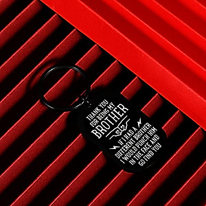 Brother Gifts Keychain for Brother from Sister Brother Funny Tank You Gift for Birthday Christmas Valentines Day Siblings Day Graduation for Big Little Brother Men Boys Stepbrother Brother in Law Cousin