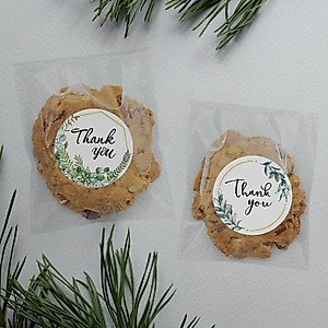 1500 PCS Thank You Stickers 1.5 Inch Greenery Labels Stickers for Wedding Envelopes, Small Business, Bakeries, Handmade Goods