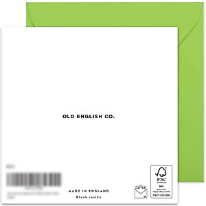 Old English Co. Wild Flower Meadow Happy Birthday Card - Gold Foil Vivid Green Foliage Greeting Card for Him or Her | Stylish for Friends and Family | Blank Inside & Envelope Included