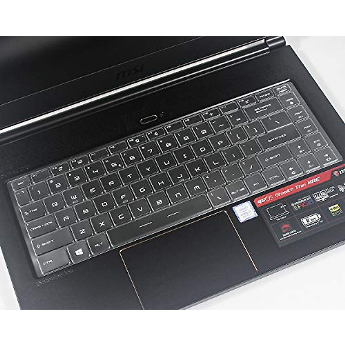 CaseBuy Premium Clear Keyboard Cover for MSI GS65 GF63 Stealth Thin 15.6"/MSI PS63 P65 WP65 WS65 15.6 Inch/MSI PS42 14 Inch Gaming Laptop, Ultra Thin Dustproof Protective Skin, TPU