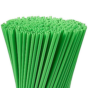 Just Straws Neon Green 7 3/4 inch Platic Disposable Drinking Straws(green, 250)