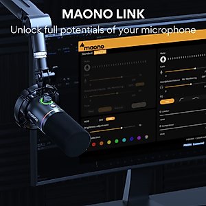 MAONO AU-A04 USB Microphone with PD200X Dynamic Microphone Bundle for Podcast, Studio, Streaming, Recording, Vocal