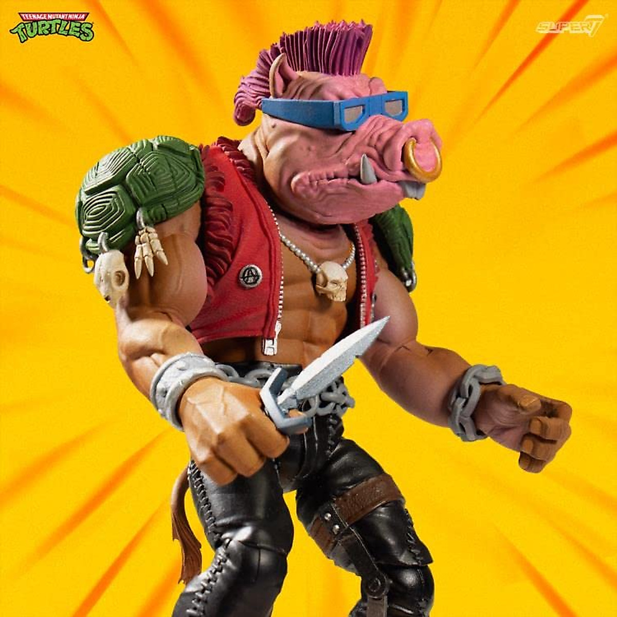 Super7 Teenage Mutant Ninja Turtles: Bebop Ultimates Action Figure,Multicolor