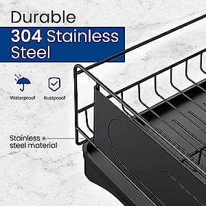 JOPSTDI Drying Rack,Dish Rack,Kitchen Dish Rack,Drying Rack for Kitchen Sink,Dish Drying Rack for Kitchen Counter,Dish Drying Rack,Expandable Dish Drying Rack,Food Grade Stainless Steel Dish Rack