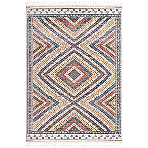 Unique Loom Aramis Collection Area Rug - Rio (Rectangular 7' 10" x 11' 0", Blue/ Ivory)