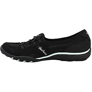 Skechers Women's Spectacular Breathe Easy Sneaker Black/Aqua 7.5