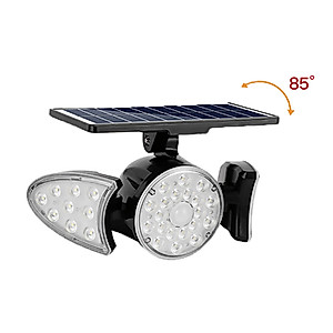 Led Solar Spotlight Home Garden Lighting Street Light Outdoor Human Body Induction Waterproof Wall Light from Dusk to Dawn, Suitable for Garden/Fence/Ditch, 2 Pieces
