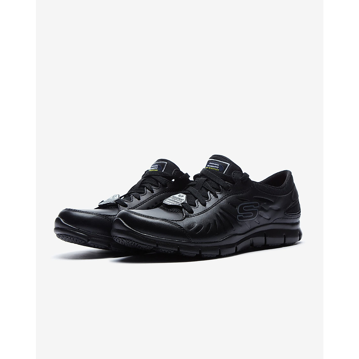 Skechers for Work Women's Eldred Work Shoe, Black, 9 M US