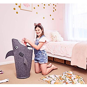 Cute Laundry Basket Kids Laundry Basket Baby Hamper Nursery Hampers bedroom Dirty clothes hamper Toy Storage baskets Boy girls baby Shark Decor for Boys Room furniture Girl Bathroom toddler Toy Box