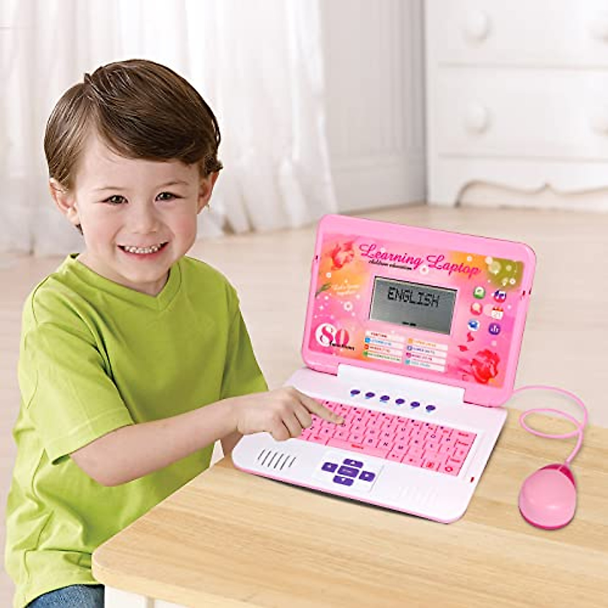 LESHITIAN Kids Laptop, 80 Learning Activities, Educational Learning Computer for Kids Ages 5+