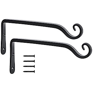 Gtongoko 6-10-15 Inch Sturdy Hanging Plant Bracket - Decorative Plant Hanger for Hanging - 2 Pack (10 Inch)