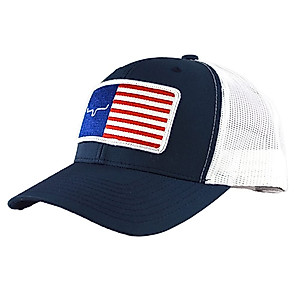Kimes Ranch Adjustable Snapback Hat American Trucker - Navy/White