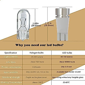 Wiseshine 2825 LED Bulb Green,1.5Watt 194 T10 W5W 168 158 LED Light Bulb Automotive Truck Camper RV Car Interior Exterior Bulbs for Instrument Panel Dashboard Door Light Footlights DC12V-24V(Pack6)