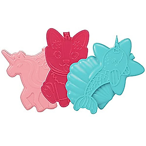 Reusable Hard Ice Pack Set of 3 - Unicorn, Narwhal, Corgi - Thin Cooler Fits Easily Inside Kids Lunch Box, Bento, Insulated Bag- Durable, Lightweight Design - Keep Food Cold For Hours - Back To School