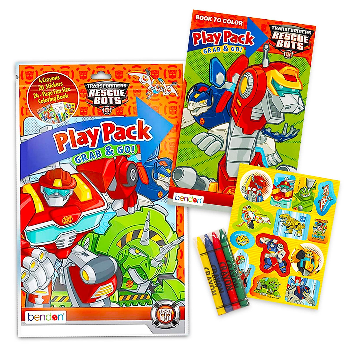 Transformers Rescue Bots Coloring and Activity Book Set - 4 Pc Bundle with Transformers Imagine Ink, Transformers Activity Book with Games, Stickers, More | Rescue Bots Coloring Book