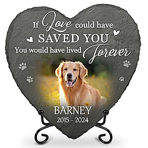 Pawfect House If Love Could Have Saved You Personalized Dog Memorial Stone, Pet Memorial Gifts, Cemetery Decorations for Grave, Pet Loss Gifts, Cat Memorial Gifts, Dog Memorial Gifts for Loss of Dog