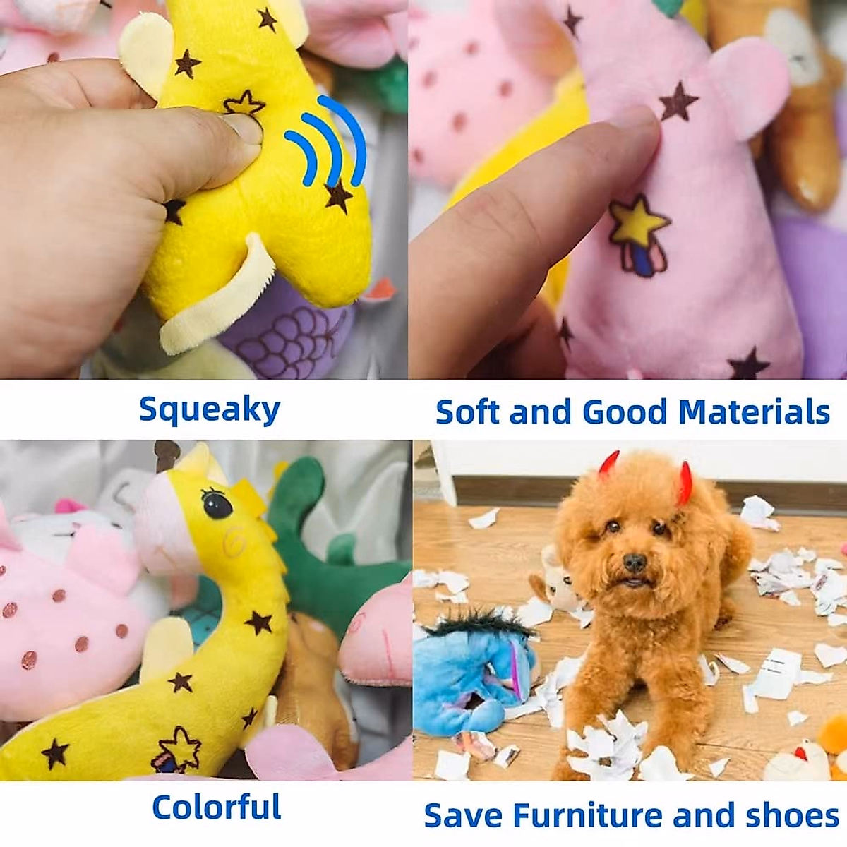 Kyatico 30 Pack Puppy Squeaky Toys Pet Dog Toys Squeeker for Pet Small Puppies Dogs
