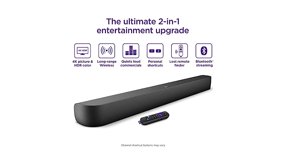 Roku Streambar Pro | 4K/HDR Streaming & Cinematic Sound