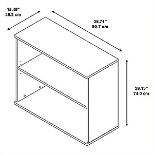 Bush Business Furniture 30H 2 Shelf Bookcase in Hansen Cherry