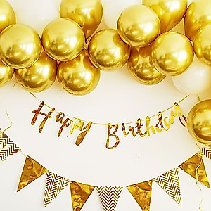 XIXIGOU 110 Pcs Gold Balloons Different Sizes 18/12/10/5 Inch Metallic Gold Balloon Garland Arch Kit, Gold Latex Balloons for Baby Shower/Birthday Party/Wedding Party/Graduation Party Decoration