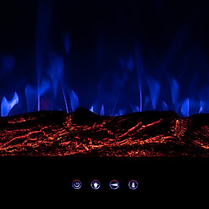 Camper Comfort RV 30" Log Design Flush Mount Fireplace | Electric Fireplace | Fireplace Heater