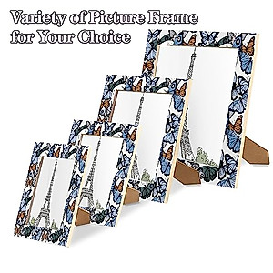 POFATO Butterflies Skull11x14 Picture Frame Wood Photo Frame for Tabletop Display Wall Mount Picture Frame Display 11 x 14 Inch Photo Wall Decor Home Gift Frames