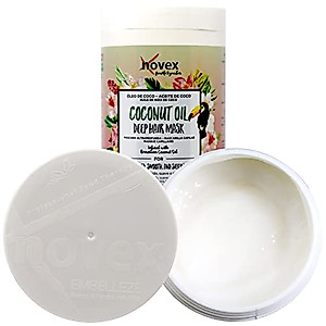 NOVEX Coconut Oil Hair Mask, with Pure 100% Organic Coconut Oil, 14 Oz, Jar