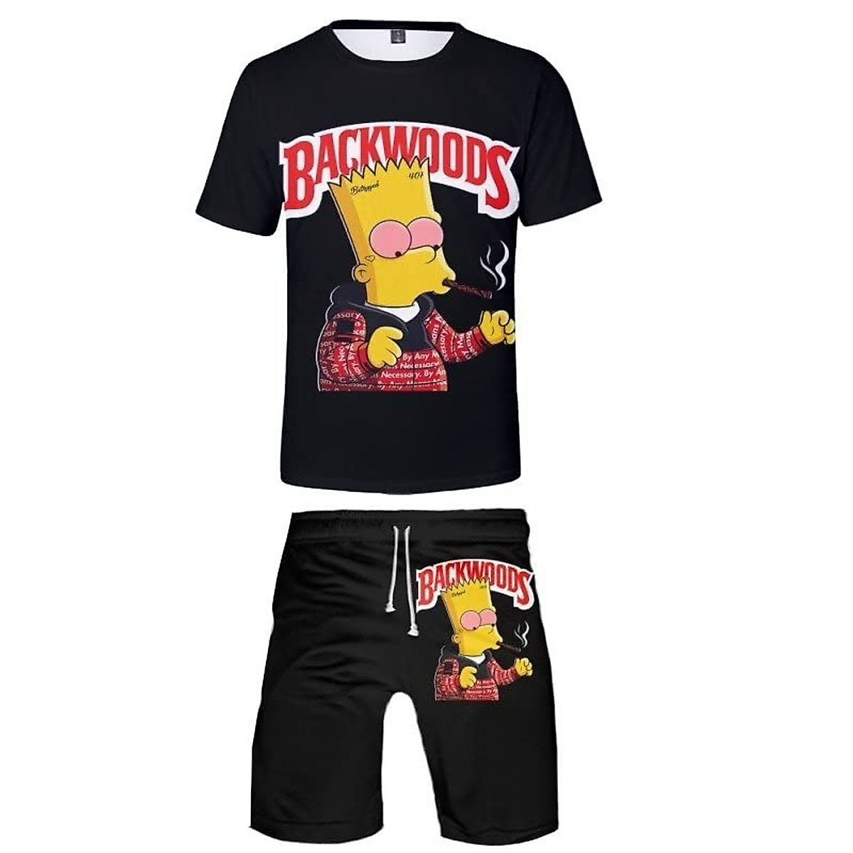 Anime Shirt and Shorts Sets Casual Tshirt and Pants Tracksuits Beach Pants Swim Trunks Suit for Men