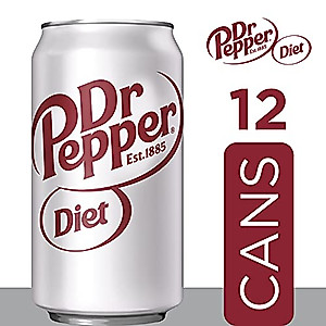 Diet Dr Pepper Soda, 12 fl oz cans, 12 pack