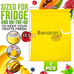 Banana Bag Yellow Products Bag - Fruit and Vegetable Storage Magic Bag Fruit Organizer for Refrigerator Reusable Grocery Bags - Washable Storage Bag Potato Sack Reusable Food Saver Bags Seed Sack Bags