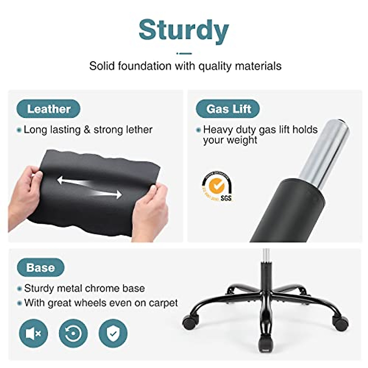 Gaming Chair - Computer Chair Ergonomic Office Chair PU Leather Desk Chair Executive Adjustable Swivel Task Chair with Flip-up Armrest