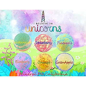 Unicorn Love Bath Bombs for Girls with Jewelry Inside + Free Jewelry Box - Organic, Skin Moisturizing, Natural Bubble Bath Bombs with Surprise Inside, Valentine's Day Gifts for Kids, Tween Girls