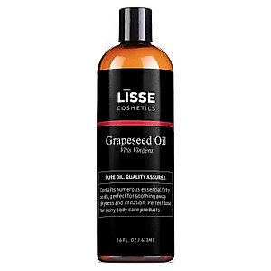Lisse 100% Pure Grapeseed Oil - Batch Tested and Third Party Verified - For All Skin Types