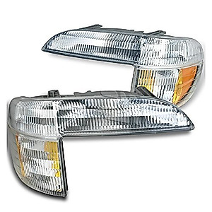 Holiday Rambler Endeavor 1998-2001 RV Motorhome 4 Piece Set Left & Right Replacement Front Headlights & Signal Lights
