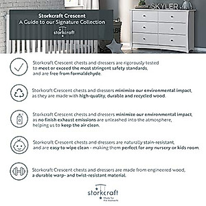 Storkcraft Crescent 4 Drawer Chest (White) – GREENGUARD Gold Certified, Dresser For Nursery, 4 Drawer Dresser, Kids Dresser, Nursery Dresser Drawer Organizer, Chest of Drawers