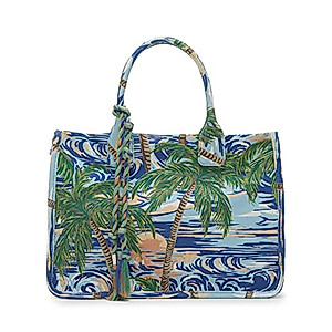 Vince Camuto womens Orla Tote, Blue Palm, One Size US