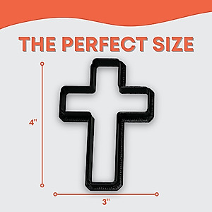 Cross Cookie Cutter with Easy to Push Design, for Religious Celebrations (4 inch)