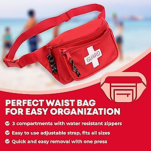Ever Ready First Aid, Fanny Pack/Hip Pack, Fully Stocked First Aid Kit with Adult & Infant CPR Combo Masks (72 Piece Set)