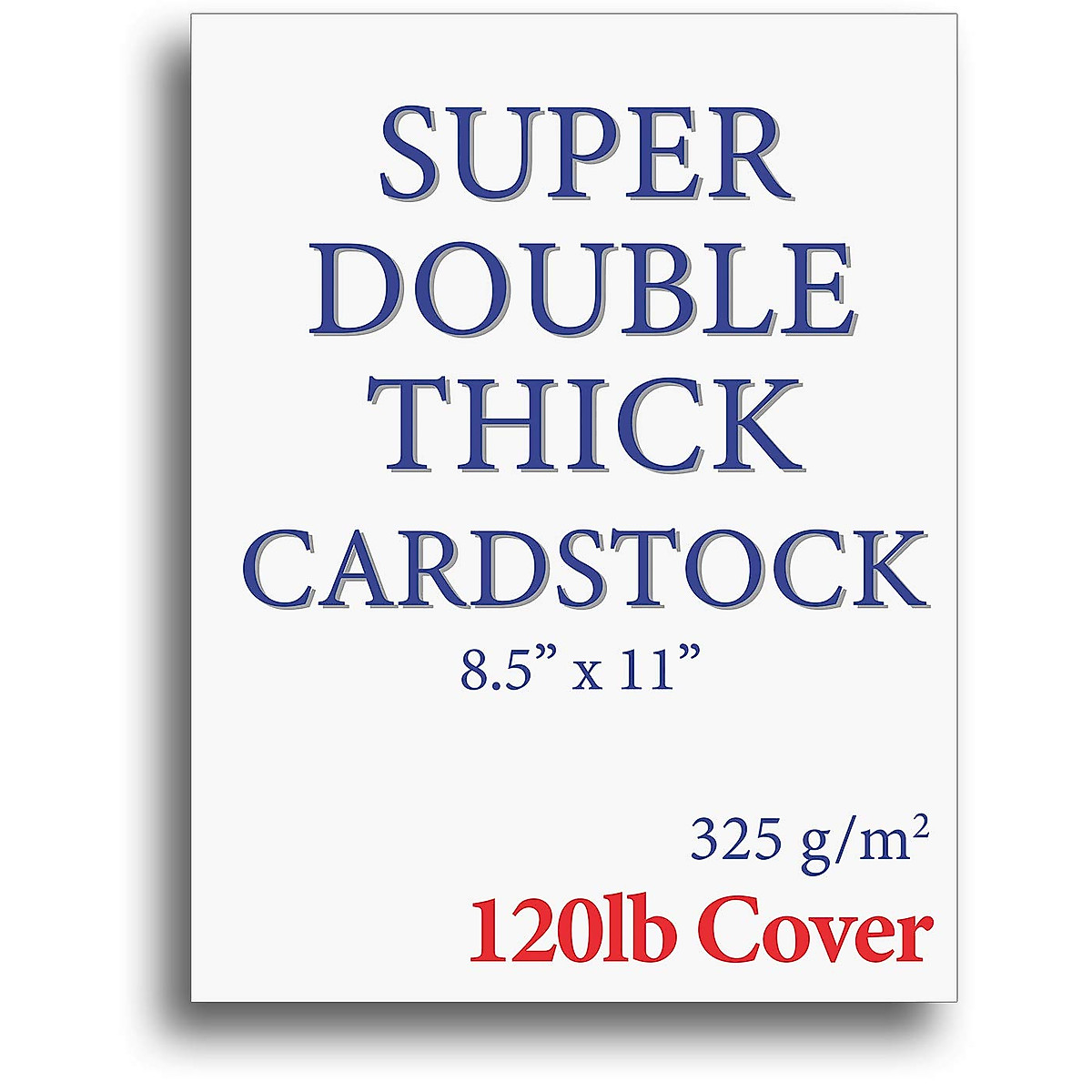 120lb Cover Thick Cardstock Paper - Plain Heavy Bright White Stock - 8.5" x 11" - Inkjet/Laser Printer Compatible (50 Sheets)
