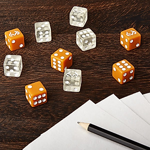 Realtree Edge Dice Set - 10 Pack of Orange & Clear Game Pieces - Six-Sided Dice Board Gaming Accessories - Cool Outdoors Themed Stuff for Father's Day, Family Game Night, Dice Rollers