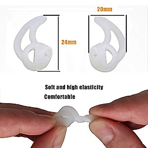 Silicone Fin Ear Mold for Two Way Radio Earpiece Replacement Earmold Earbud Tips for Surveillance Police Earpiece Coil Tube Headset (2 Pair Fin Small)