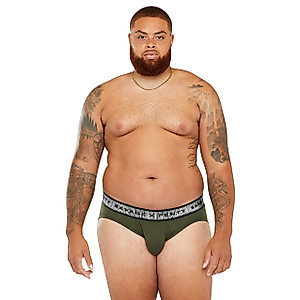 Savage X, Men's Going Platinum Briefs, Deep Forest Green, XL