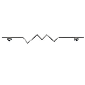 Clothing Store Clothes Rails,Wall Mounted Hanging Bar Rack,Industrial Pipe Style Garment Rail, Used for Retail Display Closet Storage Laundry Organizer/Silver / 120Cm