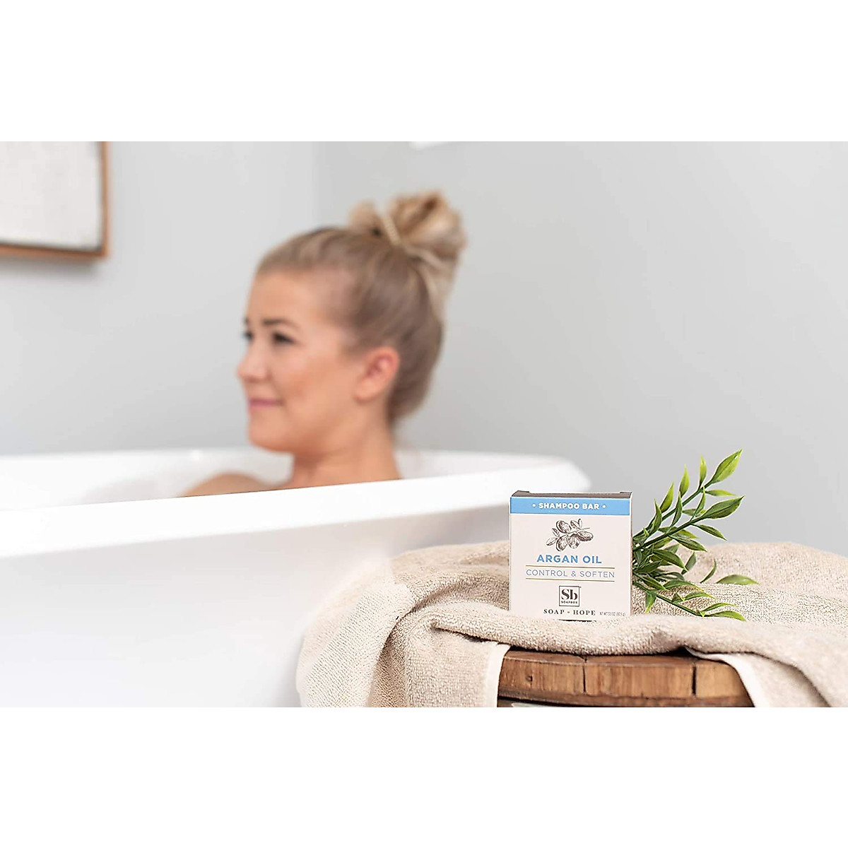 Soapbox Argan Oil Shampoo Bar for Frizzy Hair | Natural, Eco Friendly, Color Safe, Sulfate Free, Paraben Free, Silicone Free, Cruelty Free, and Vegan, 3.1oz, 1 Count