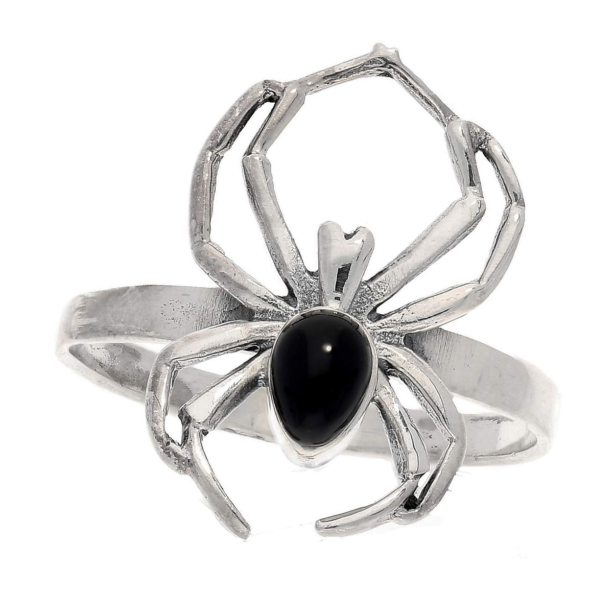 Black Widow Spider Sterling Silver Ring Size 12(Sizes 5,6,7,8,9,10,11,12)