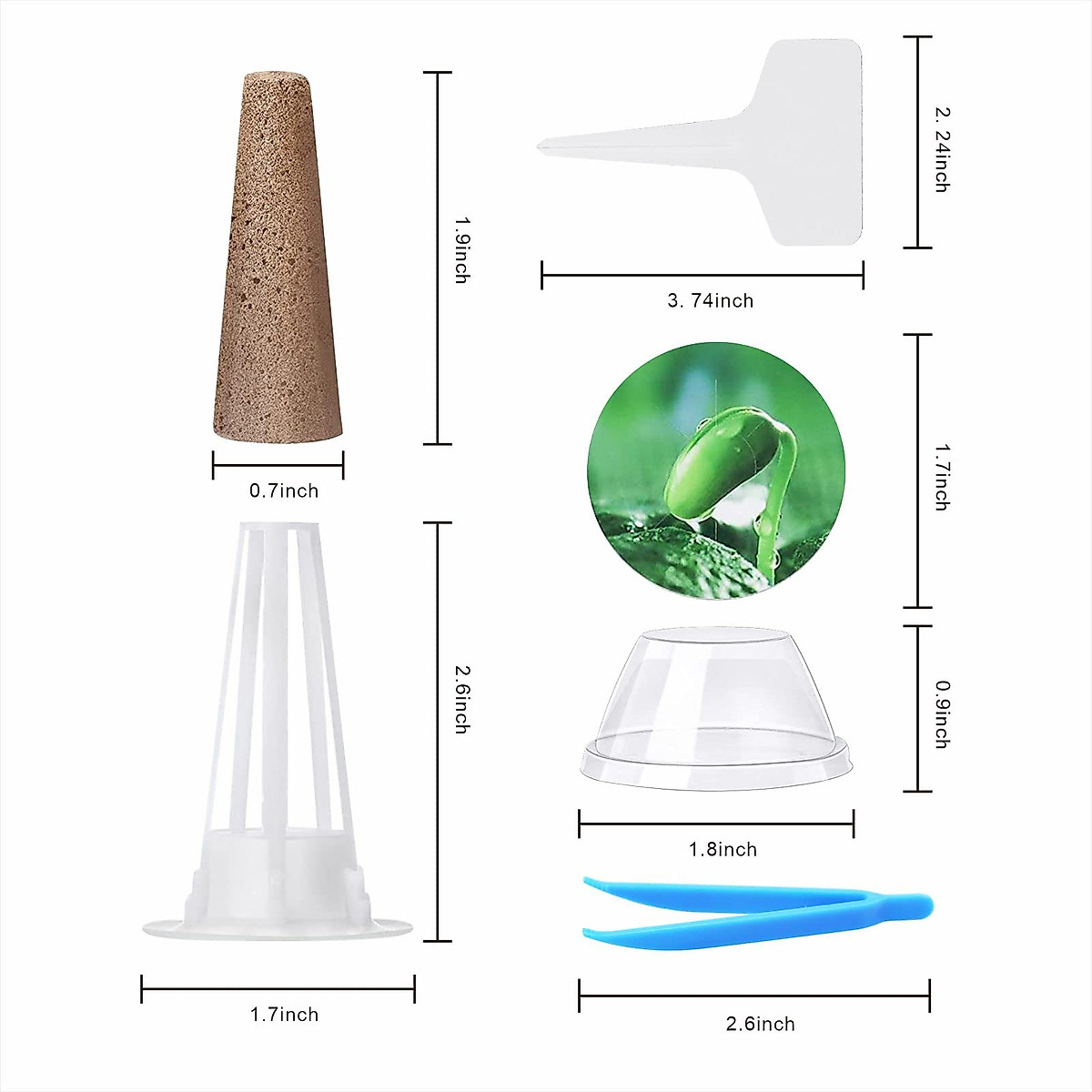 Luxmool 131 Pcs Seed Pods Kit Compatible with Aerogarden, Suitable for Hydroponics Growing System for a Variety of Plants, Outdoor and Indoor Hydroponics Supplies