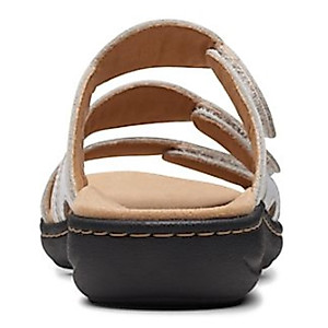 Clarks Women's Laurieann Ayla Flat Sandal, White Leather, 8