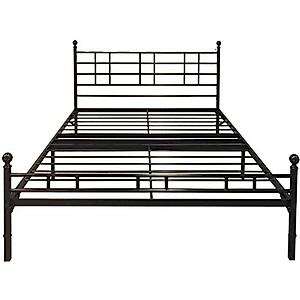 Mellow Allston-Metal Platform Bed with Built-in Slats & Headboard Patented Bifold Easy Assembly, TwinXL, Black
