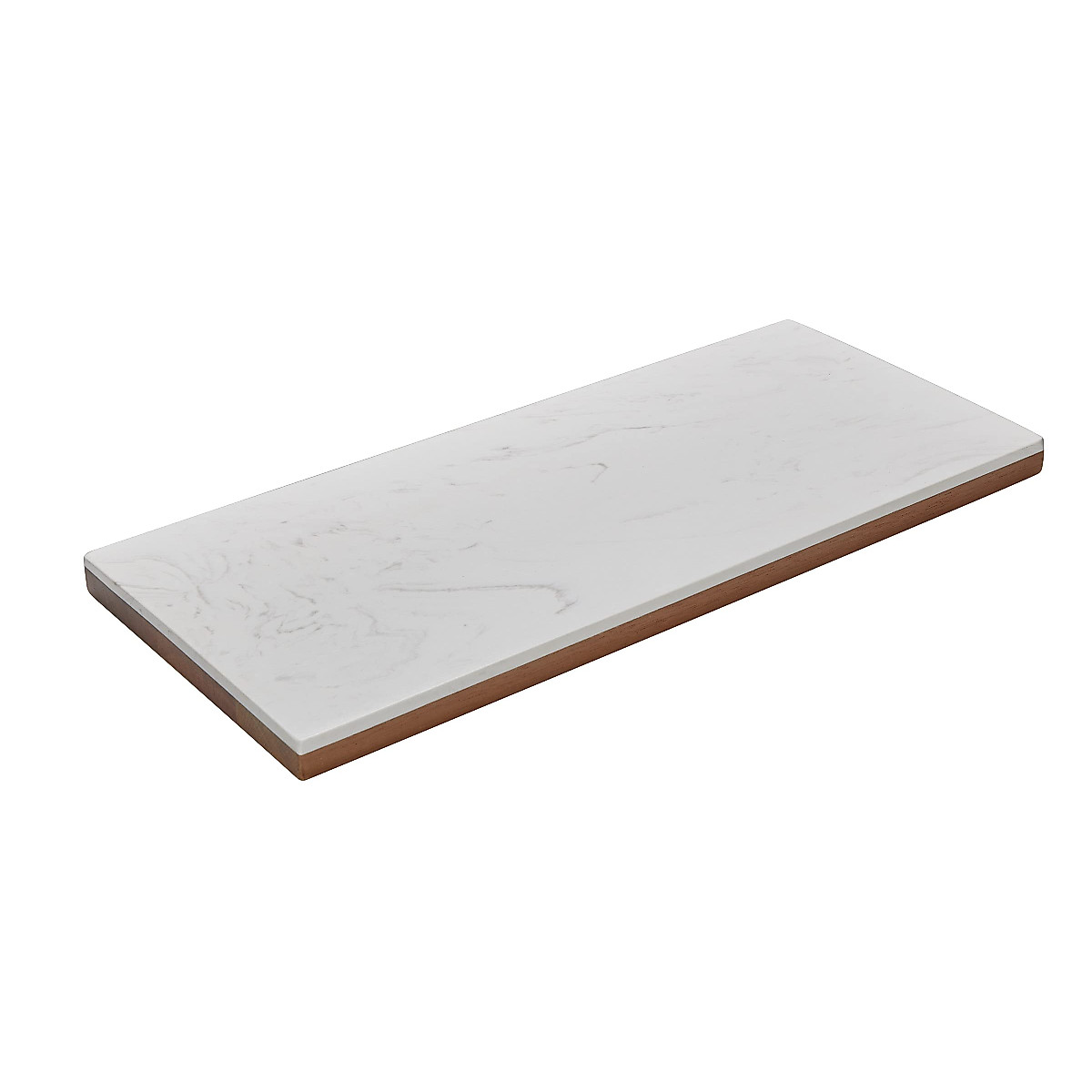 Sabatier Prep and Serve Cutting Board, Reversible Charcuterie Serving Platter for Cheese, Meat and Appetizers- Perfect Dinner Party Board, 8-inch x 18-inch, Acacia and White Stone