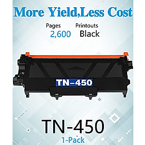 MM MUCH & MORE Compatible Toner Cartridge Replacement for Brother TN-450 TN450 TN420 use with HL-2230 HL-2240 HL-2270DW HL-2280DW MFC-7360N MFC-7860DW DCP-7065DN Printers (Black)